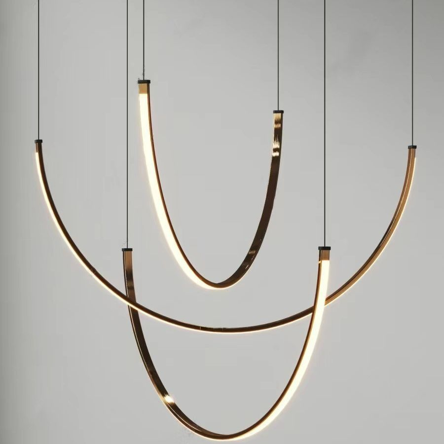 Pendant Lamp U-Shaped Aluminum Silica Gel