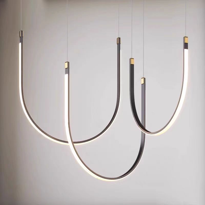 Pendant Lamp U-Shaped Aluminum Silica Gel